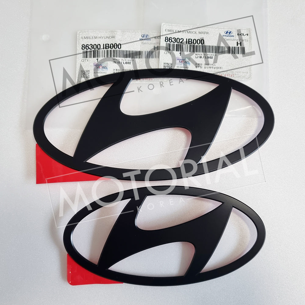 Svart Hyundai Logo 🏁 Schwarze Hyundai Embleme Für I20N