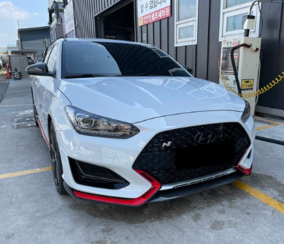 Front & Rear Black H + Veloster Lettering Emblem Badge for 2020 2021 2 ...