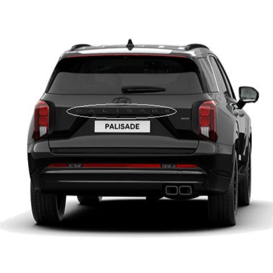 Hyundai Palisade 2023 2024 2025 Genuine Rear Black Palisade Emblem ...