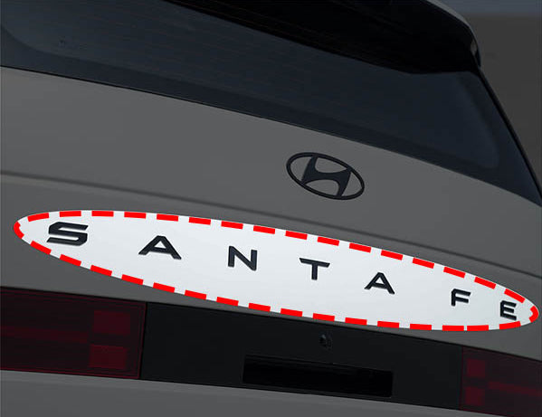 2024 2025 2026 HYUNDAI SANTA FE Genuine Tailgate Black SANTAFE Letter ...