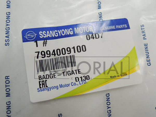 2008-2015 SSANGYONG KYRON Genuine OEM Rear Trunk Logo Emblem ...
