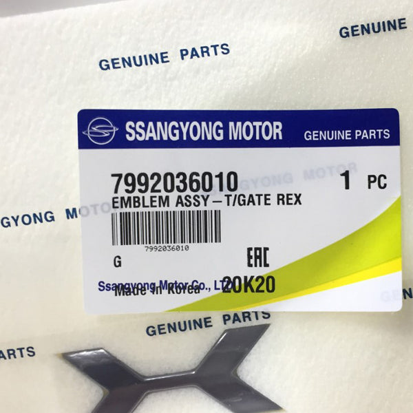 2020 2021 2022 2023 SSANGYONG REXTON Y450 OEM Black Edition Rear Trunk ...